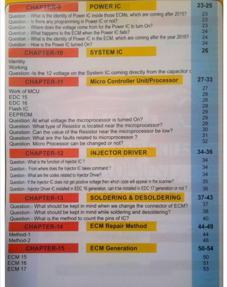 ECM Training ECU REPAIR BOOK Part 1&2 - Ecumanual Book